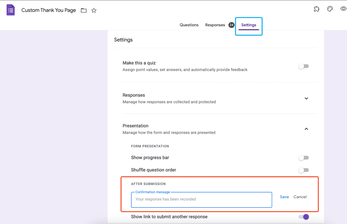 Membuat Custom Thank You Page Google Form